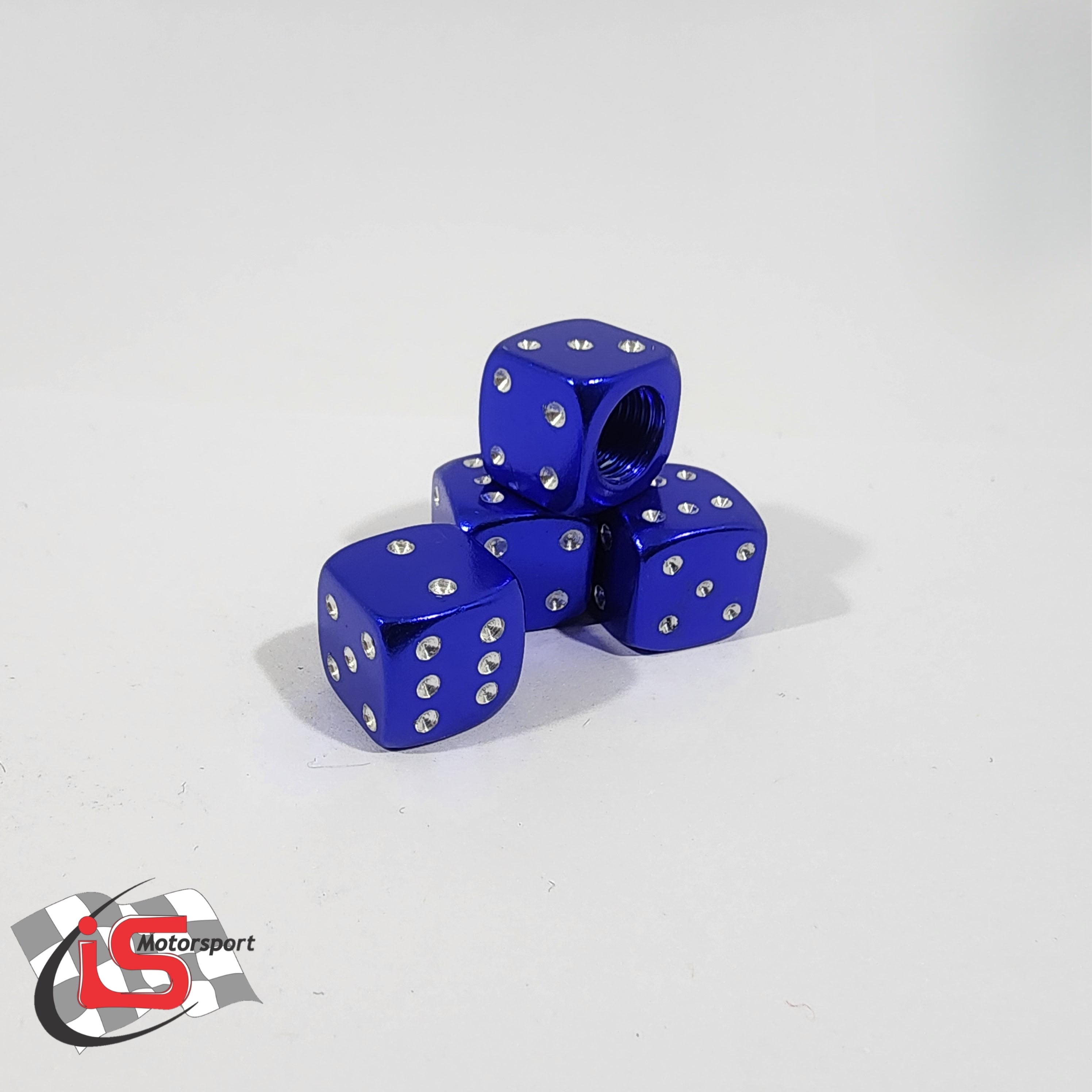 VALVE CAPS DICE SET BLUE