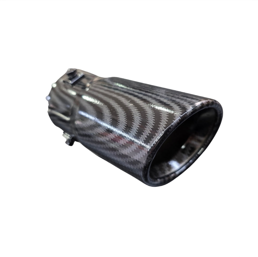 single exhaust tip carbon dip black