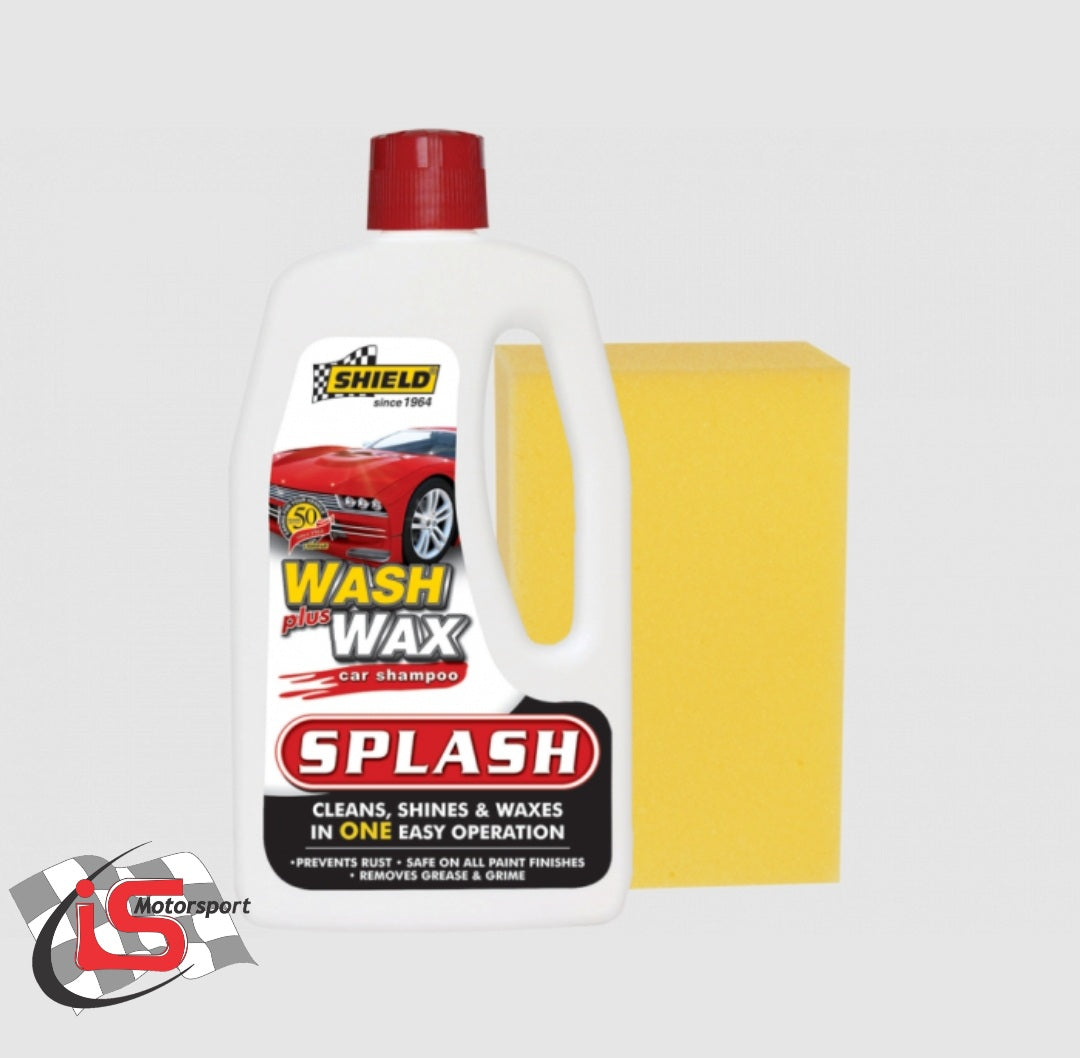 Splash Car Shampoo with Sponge - 1lt