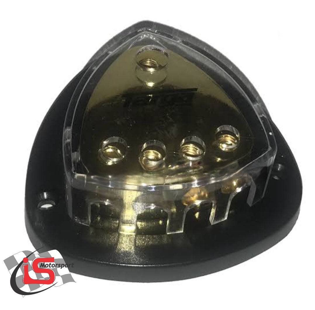 TARGA DISTROBUTION BLOCK 1X 8 GAUGE IN 4X 16 GAUGE OUT